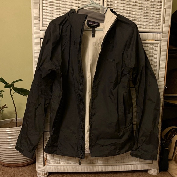 Patagonia | Jackets & Coats | Patagonia Dark Gray Rain Jacket | Poshmark